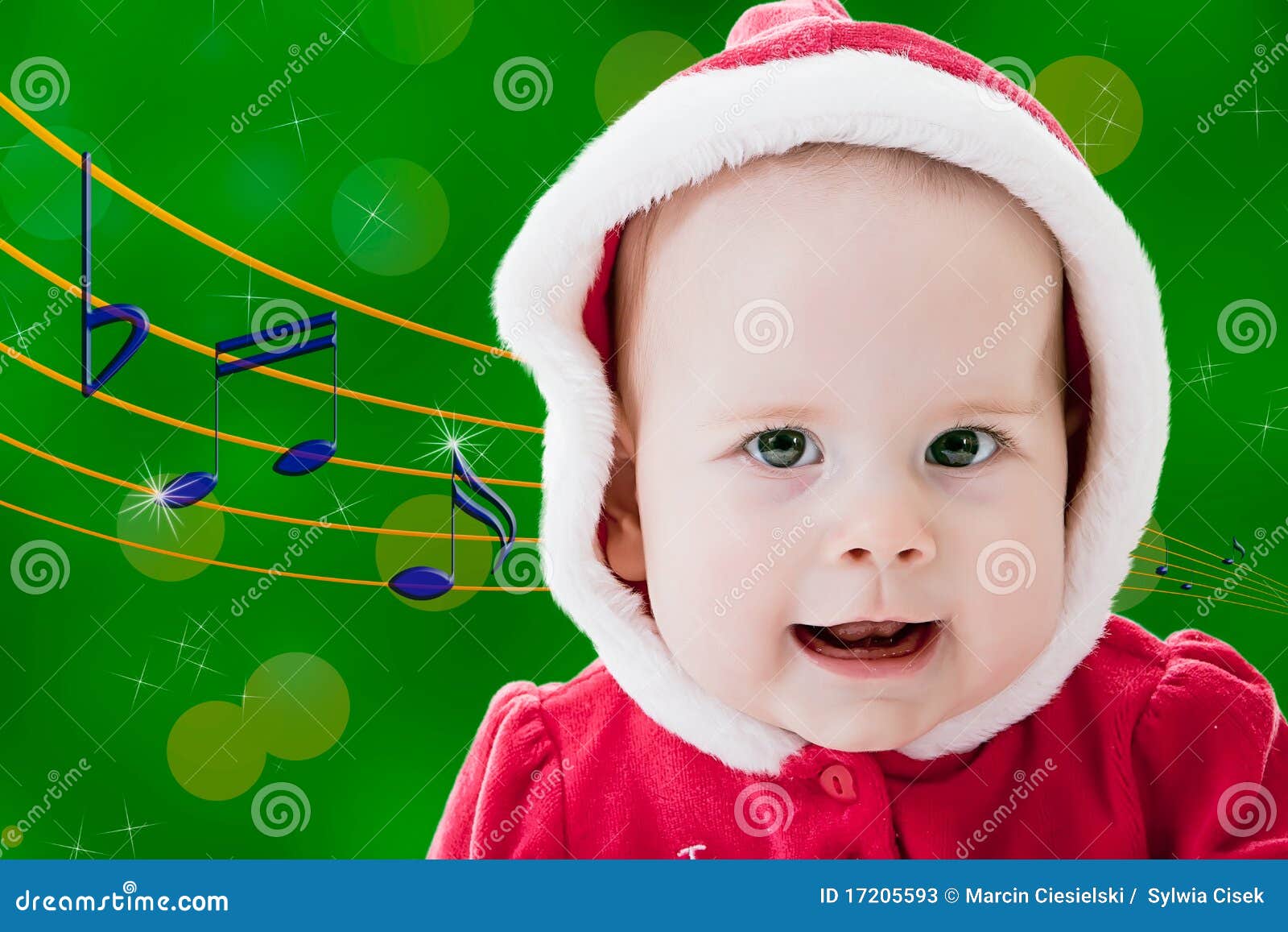 Zingende baby stock afbeelding. Image of mooi, leuk, weinig - 17205593