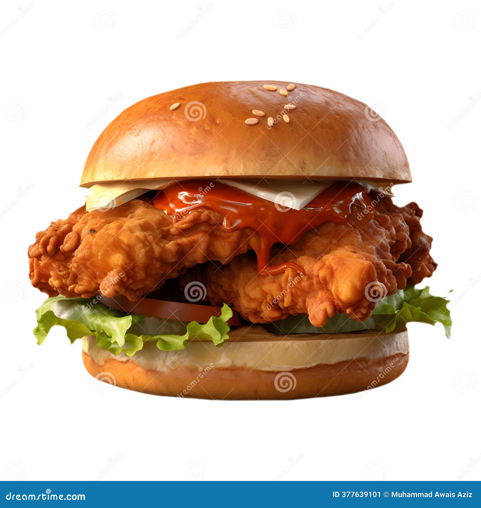Zinger Burger On Transparent Background - Ai Generated Stock Image ...