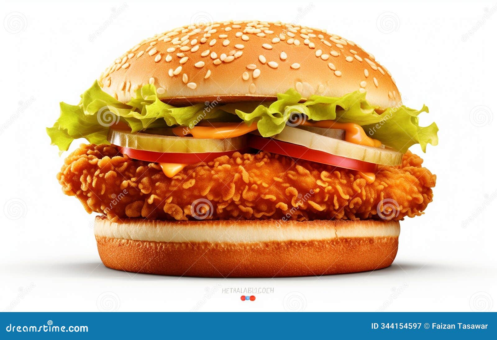 Zinger Stacker on White Background Stock Image - Image of pepper, dish ...
