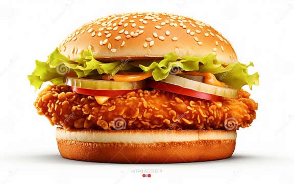 Zinger Stacker on White Background Stock Image - Image of pepper, dish ...