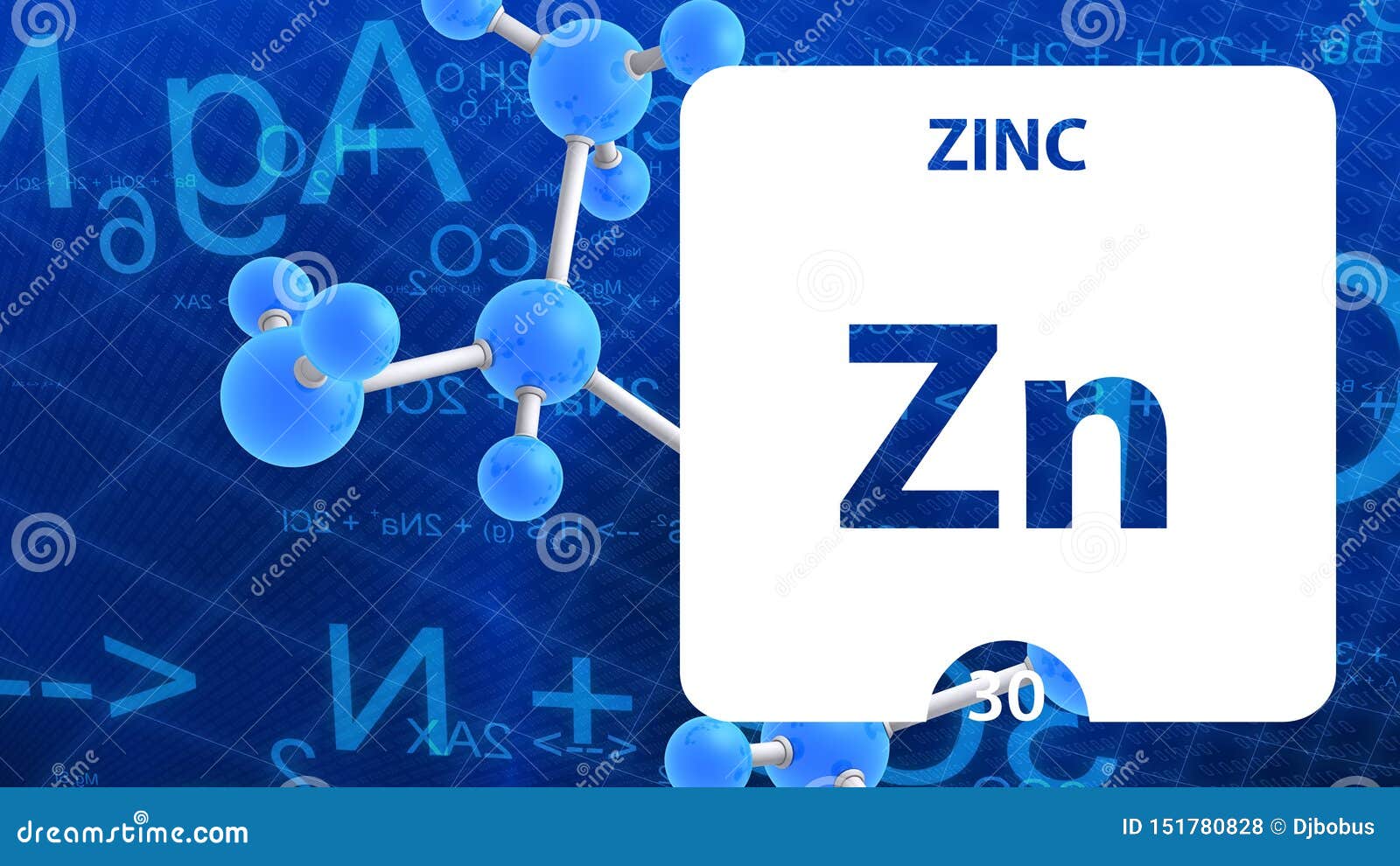Zink Symbol. Sign Zink With Atomic Number And Atomic Weight. Zn ...