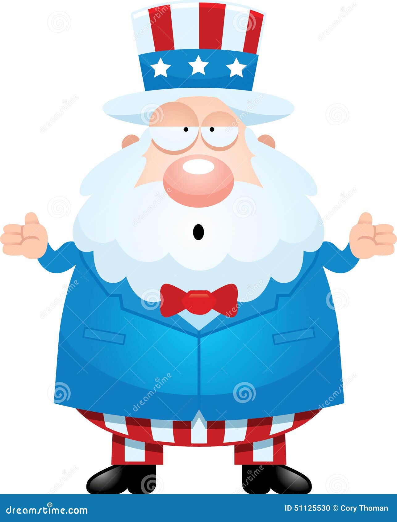 Zio Sam Confuso Del Fumetto Illustrazione Vettoriale - Illustrazione di ...