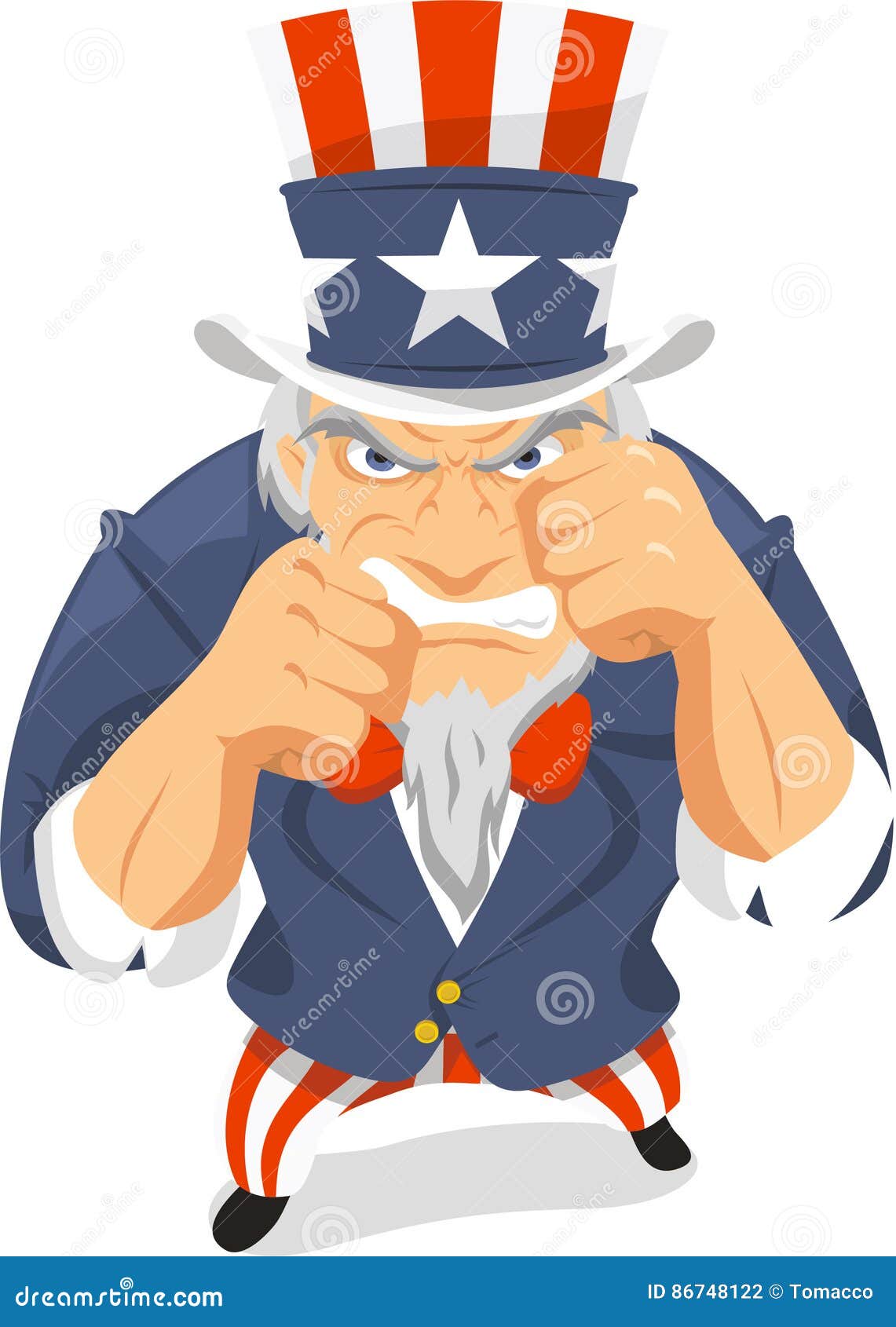 Zio Sam su per una lotta illustrazione di stock. Illustrazione di ...