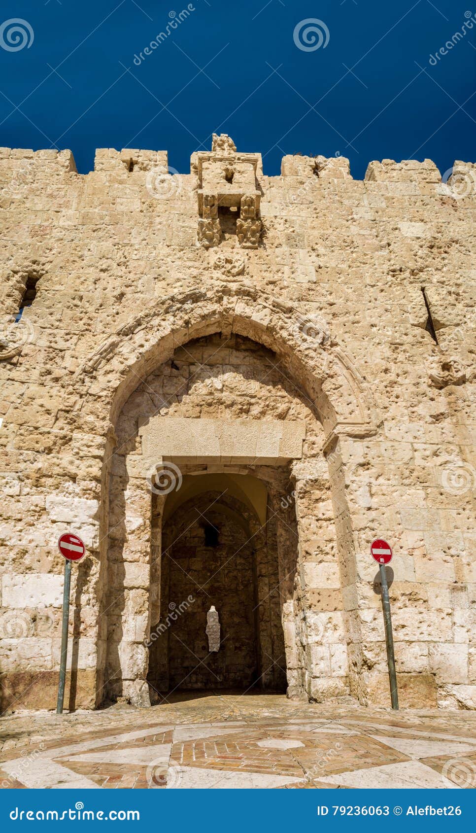 Zion Gate, Old City of Jerusalem, Israel Stock Image - Image of david ...