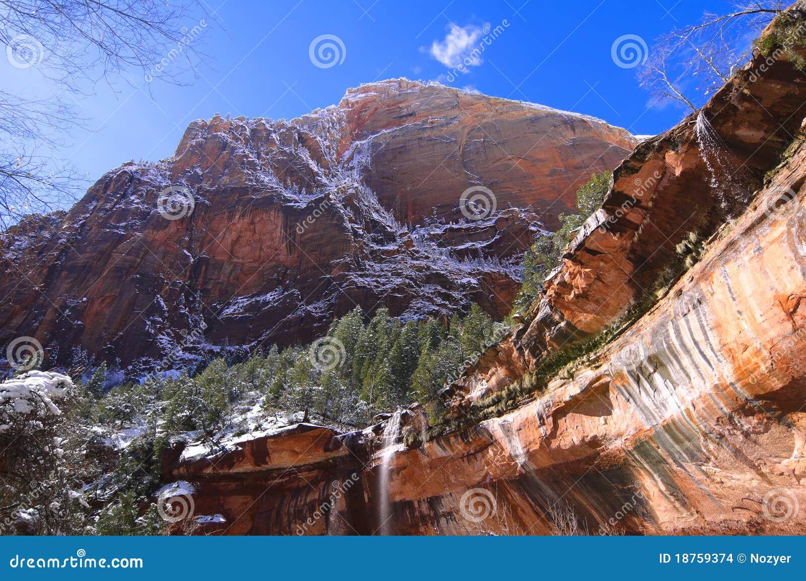 Zion National Park - Emerald Pools Trail Stock Photo - Image of orange ...