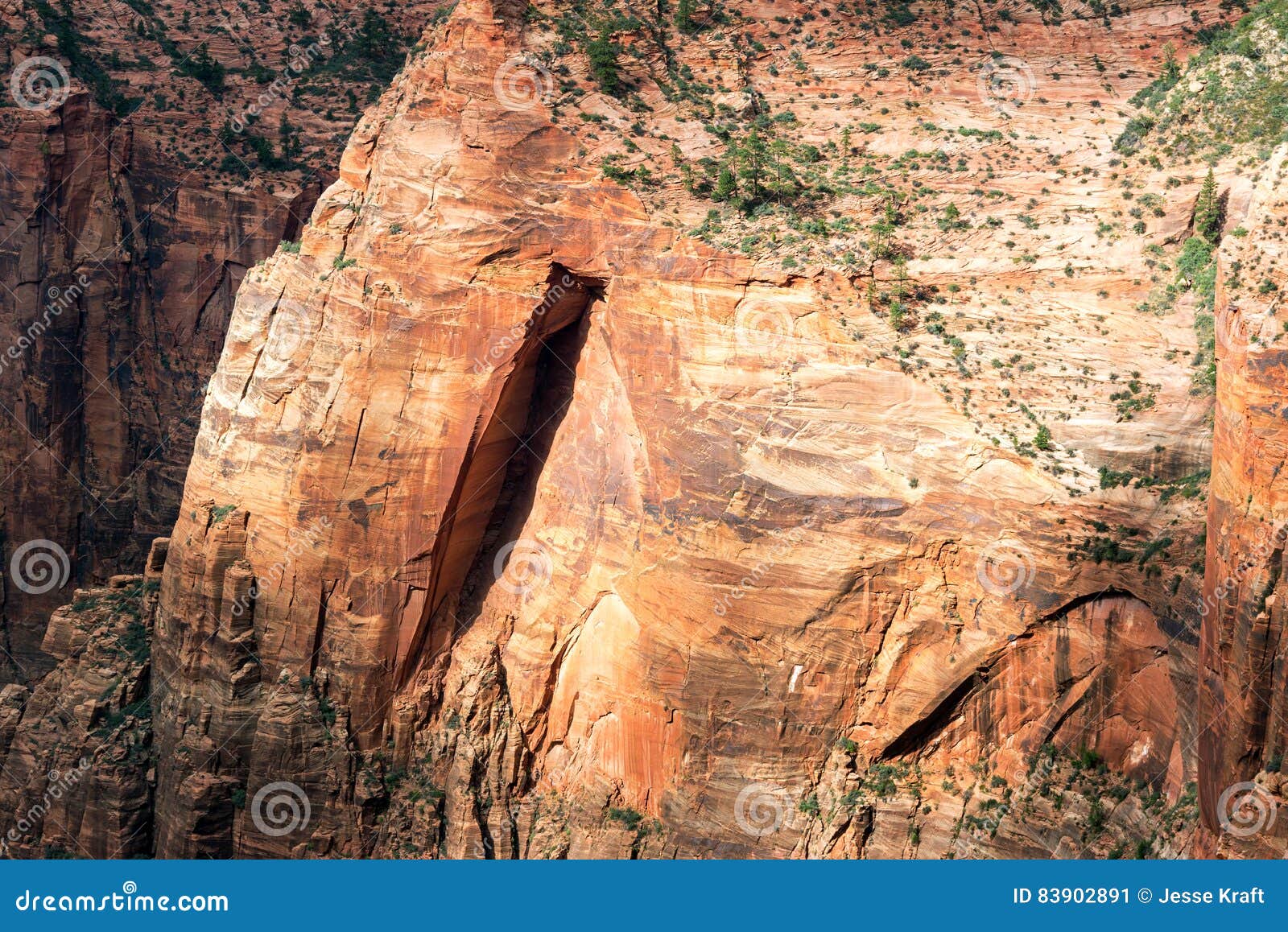Zion National Park Rock Formation Stock Image - Image of rock, united ...