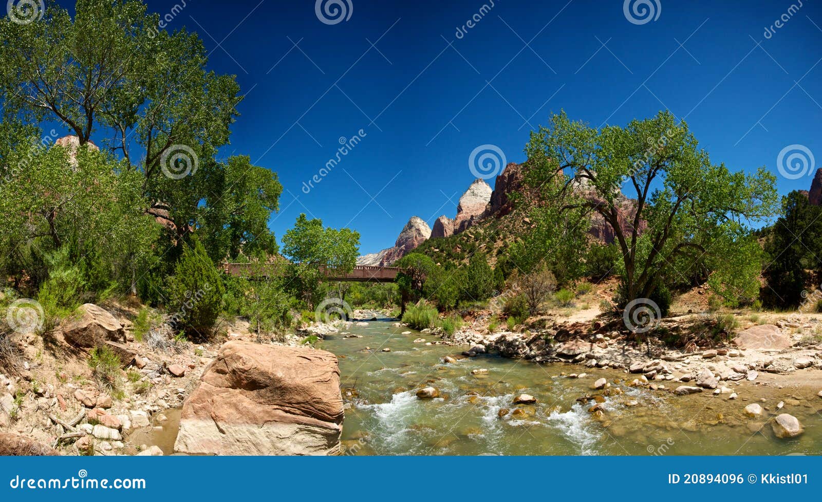Zion National Park Stream stock photo. Image of khaki - 20894096