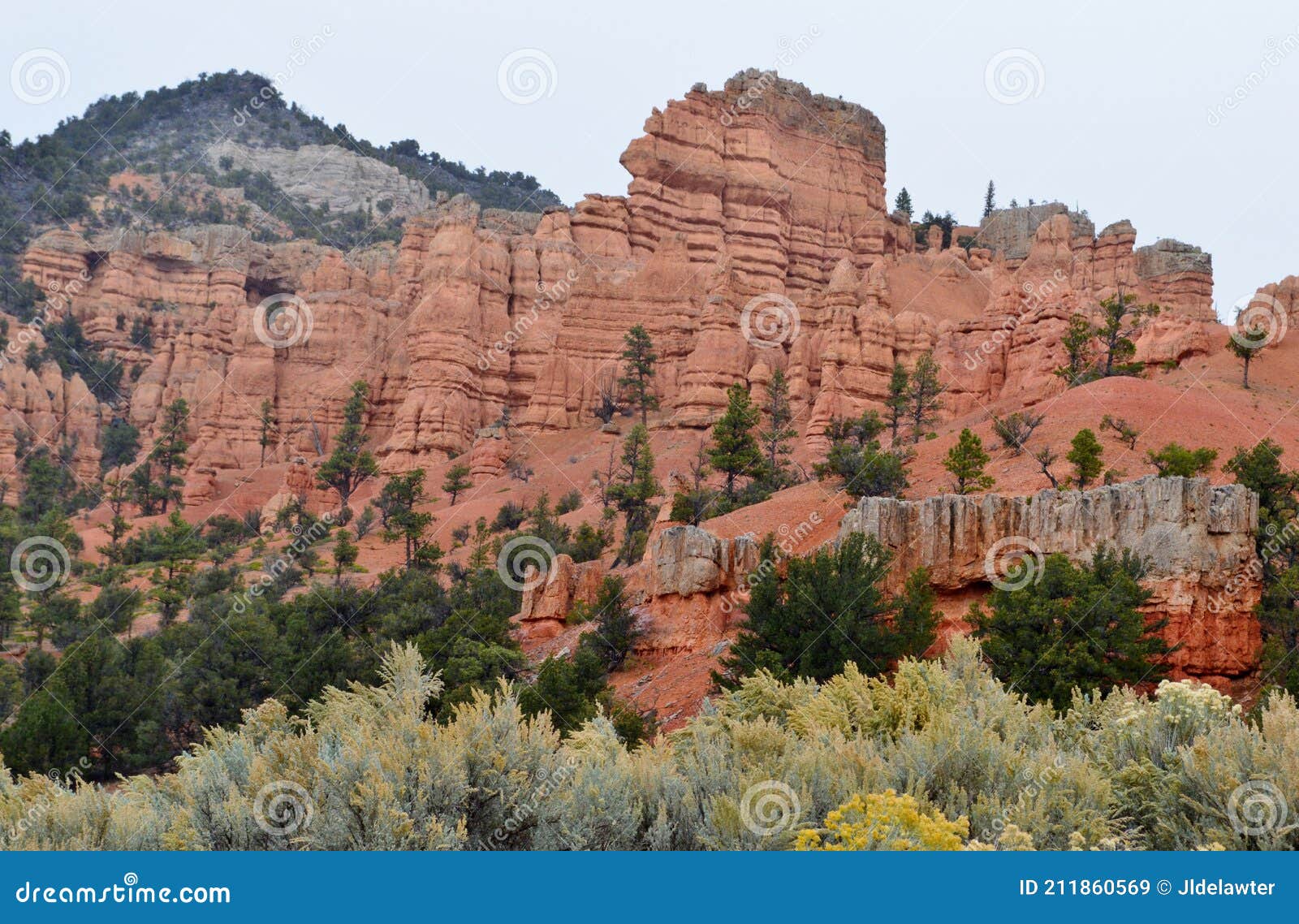 Beautiful Red Mountains in Zion National Park Utah Stock Image - Image ...