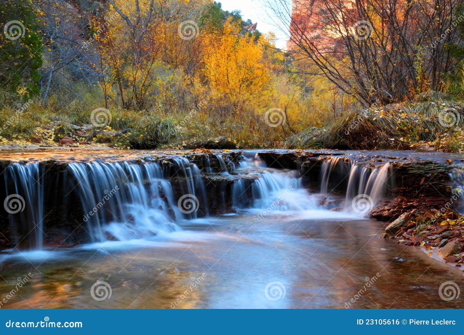 Zion Waterfall stock photo. Image of subway, autumn, travel - 23105616