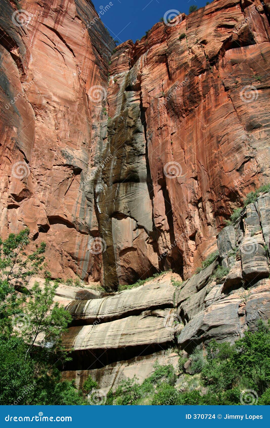 Zion Waterfall stock photo. Image of petrified, dirt, landscape - 370724