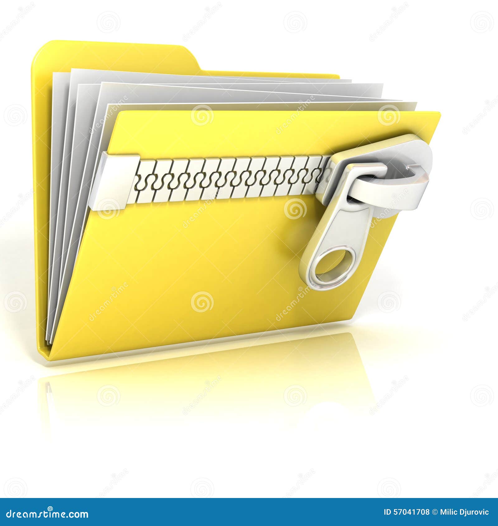 Zip, Archivio, Icona Compressa Della Cartella Illustrazione di Stock ...