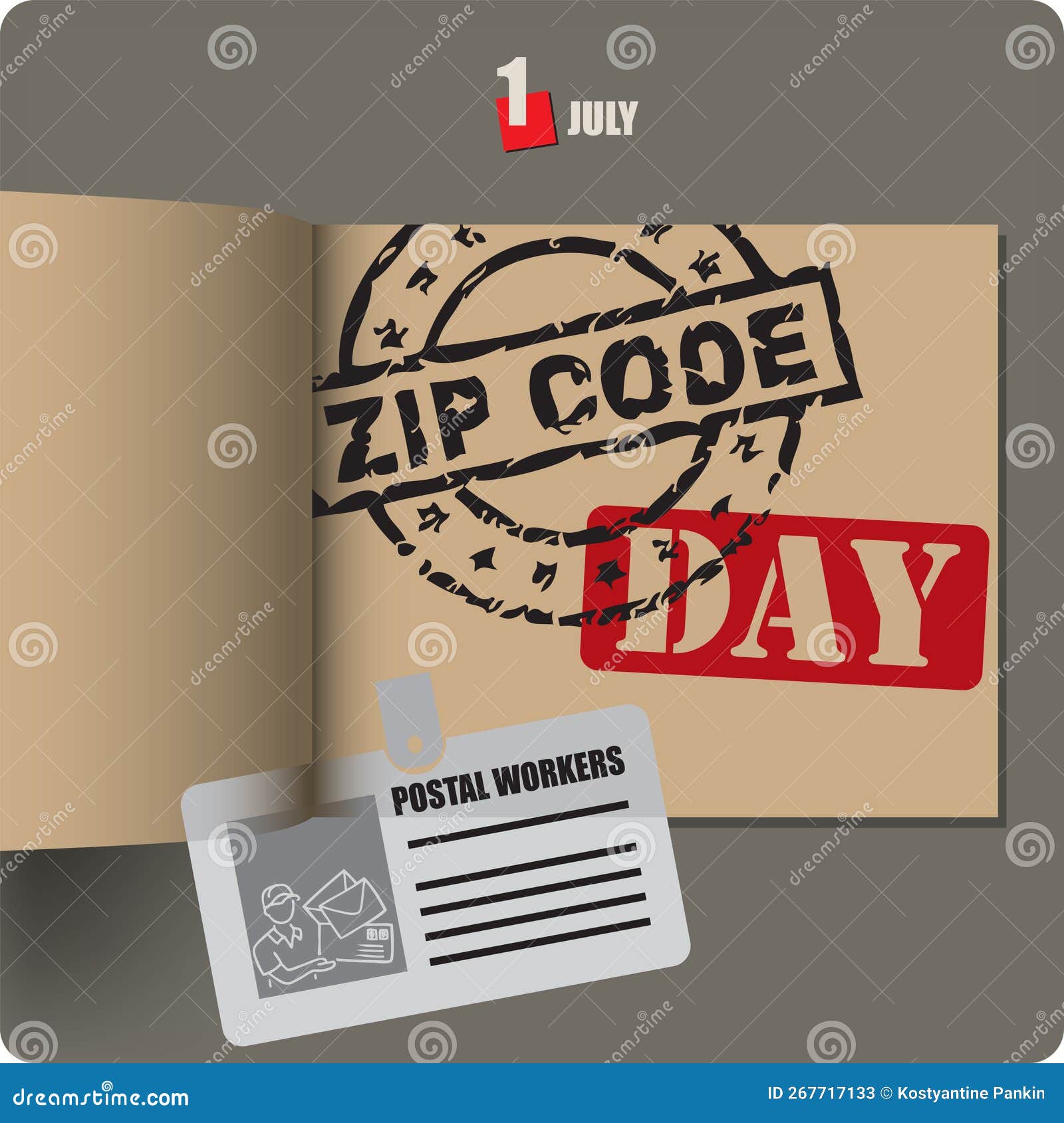 ZIP Code Day stock vector. Illustration of mail, post - 267717133