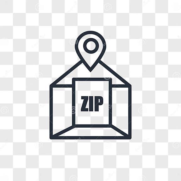 Zip Code Vector Icon Isolated on Transparent Background, Zip Code Logo ...