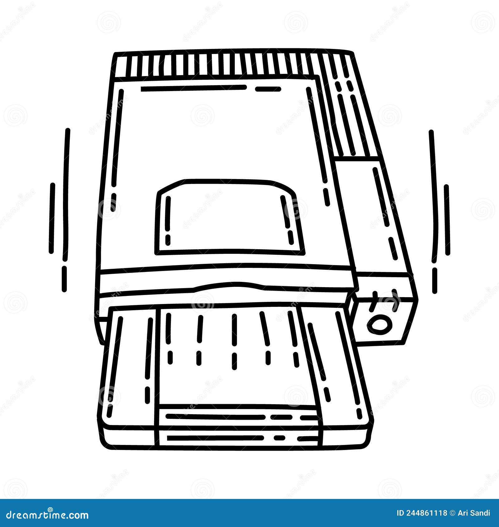 Zip Drive Icon. Doodle Hand Drawn or Outline Icon Style Stock Vector ...