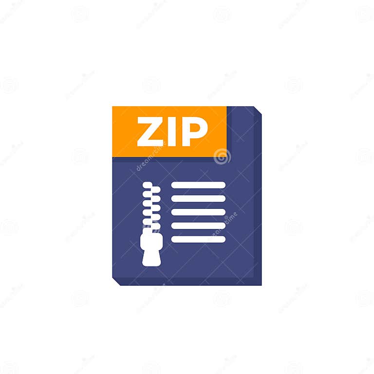 Zip File Archive Icon for Web and Apps Stock Vector - Illustration of ...