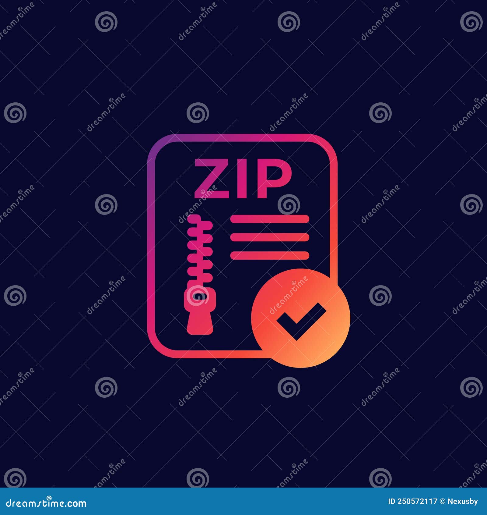 Zip File Archive Icon for Web Stock Vector - Illustration of full ...