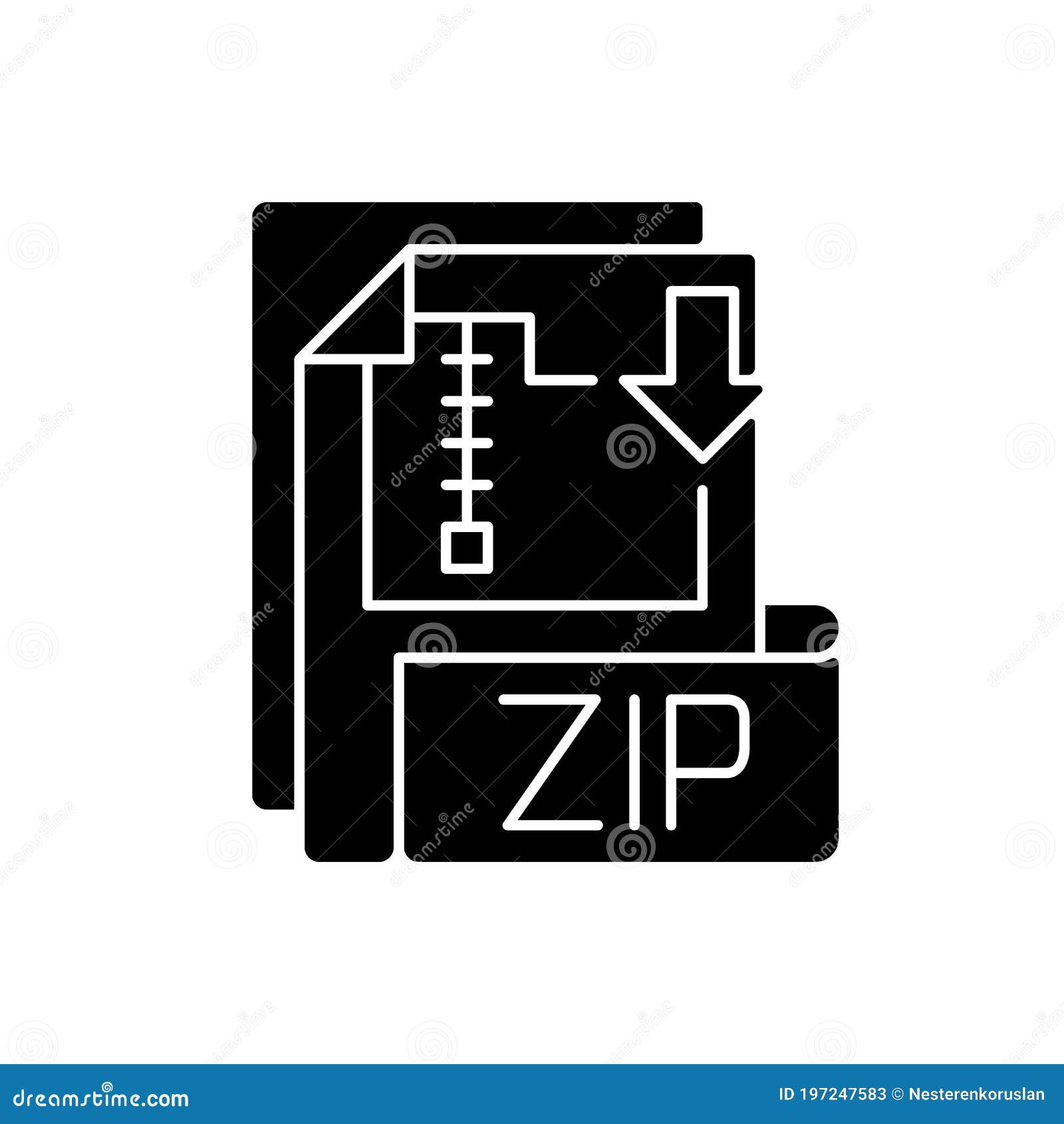 AVI File Black Linear Icon Vector Illustration | CartoonDealer.com ...