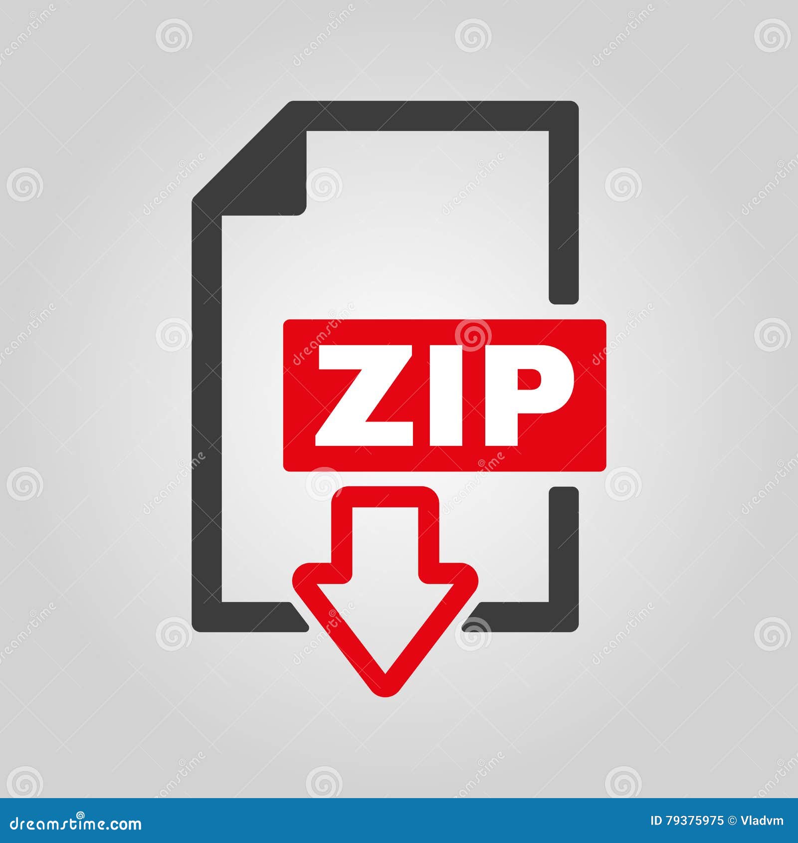 The ZIP File Icon. Archive and Compressed Symbol Stock Vector ...