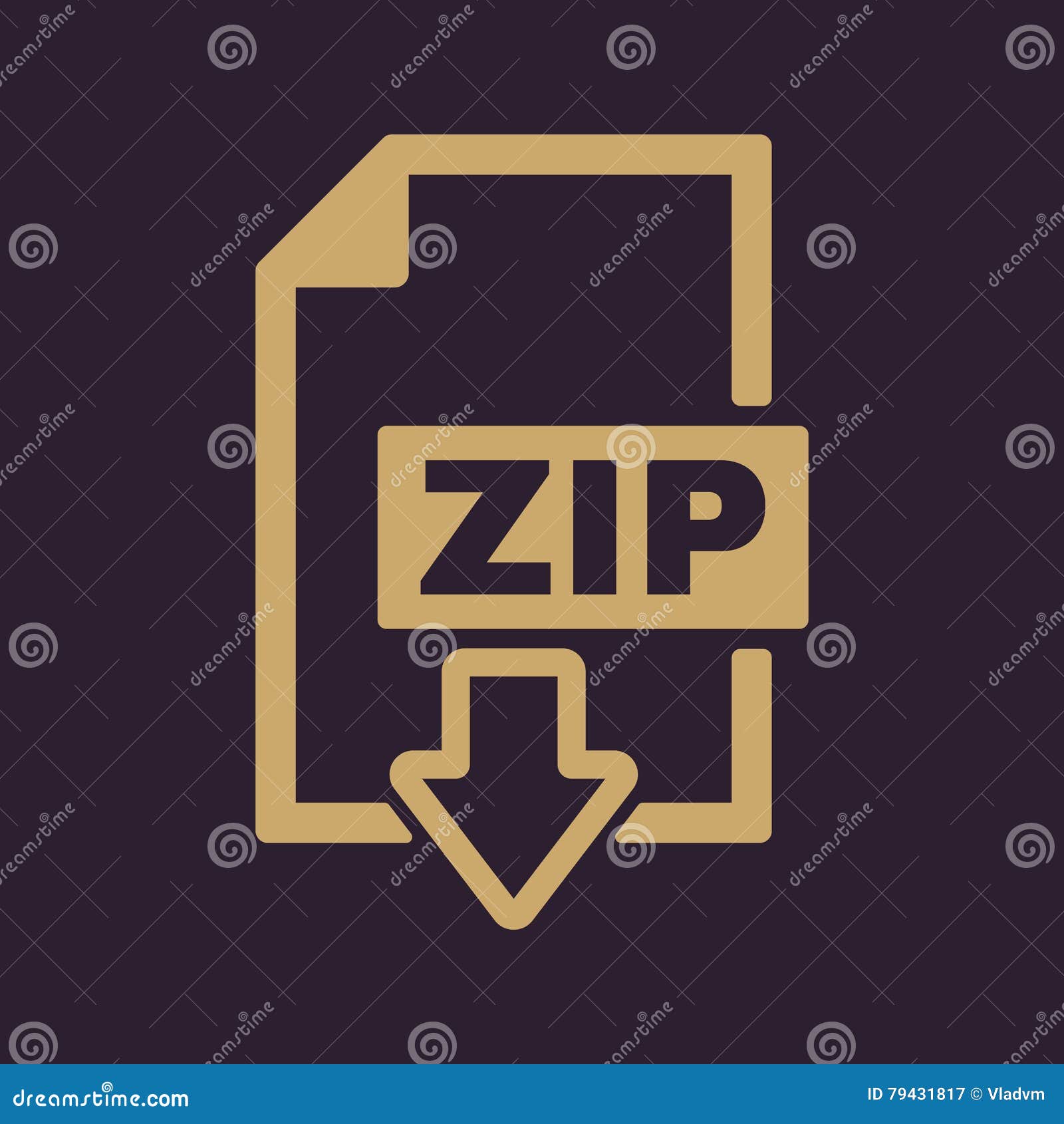 The ZIP File Icon. Archive and Compressed Symbol Stock Vector ...
