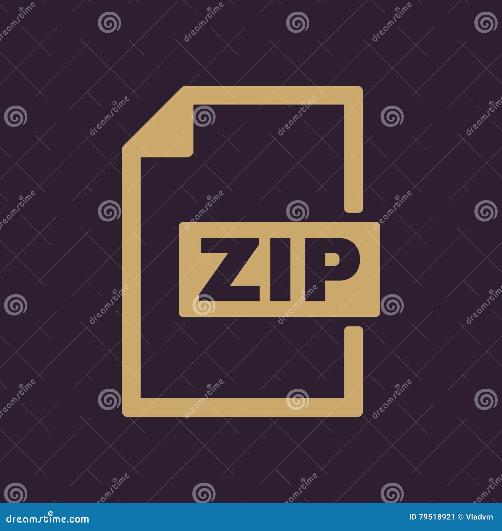 The ZIP File Icon. Archive and Compressed Symbol Stock Vector ...