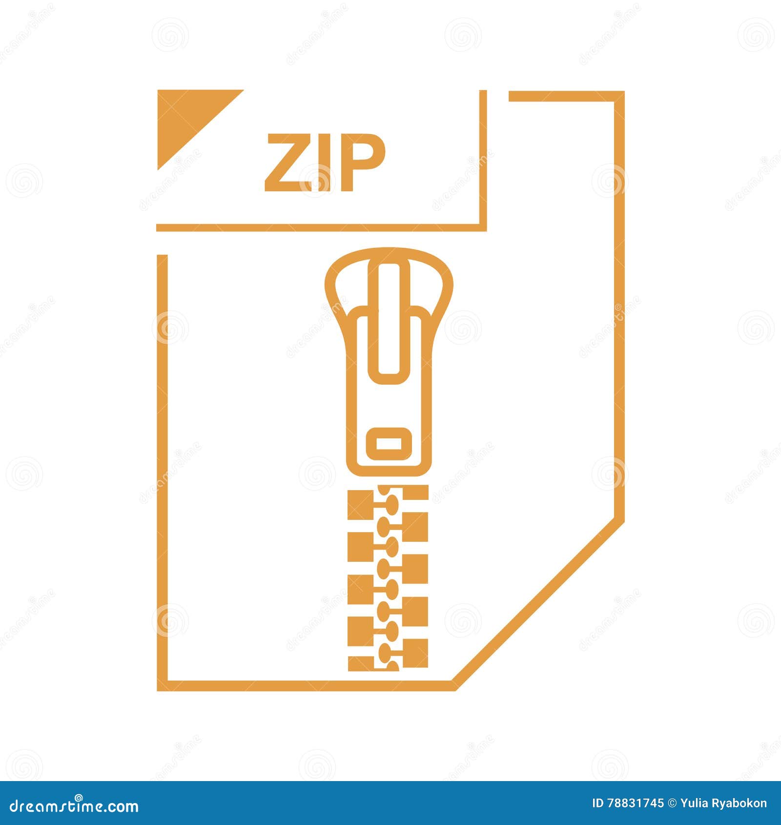 ZIP File Icon, Cartoon Style Stock Vector - Illustration of pictogram ...