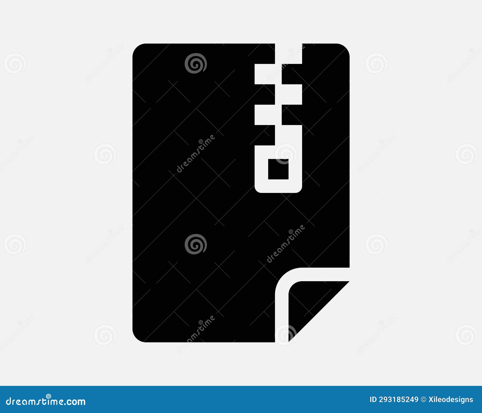 Compressed Folder Icon Isolated On White Background. 3D Illustration ...