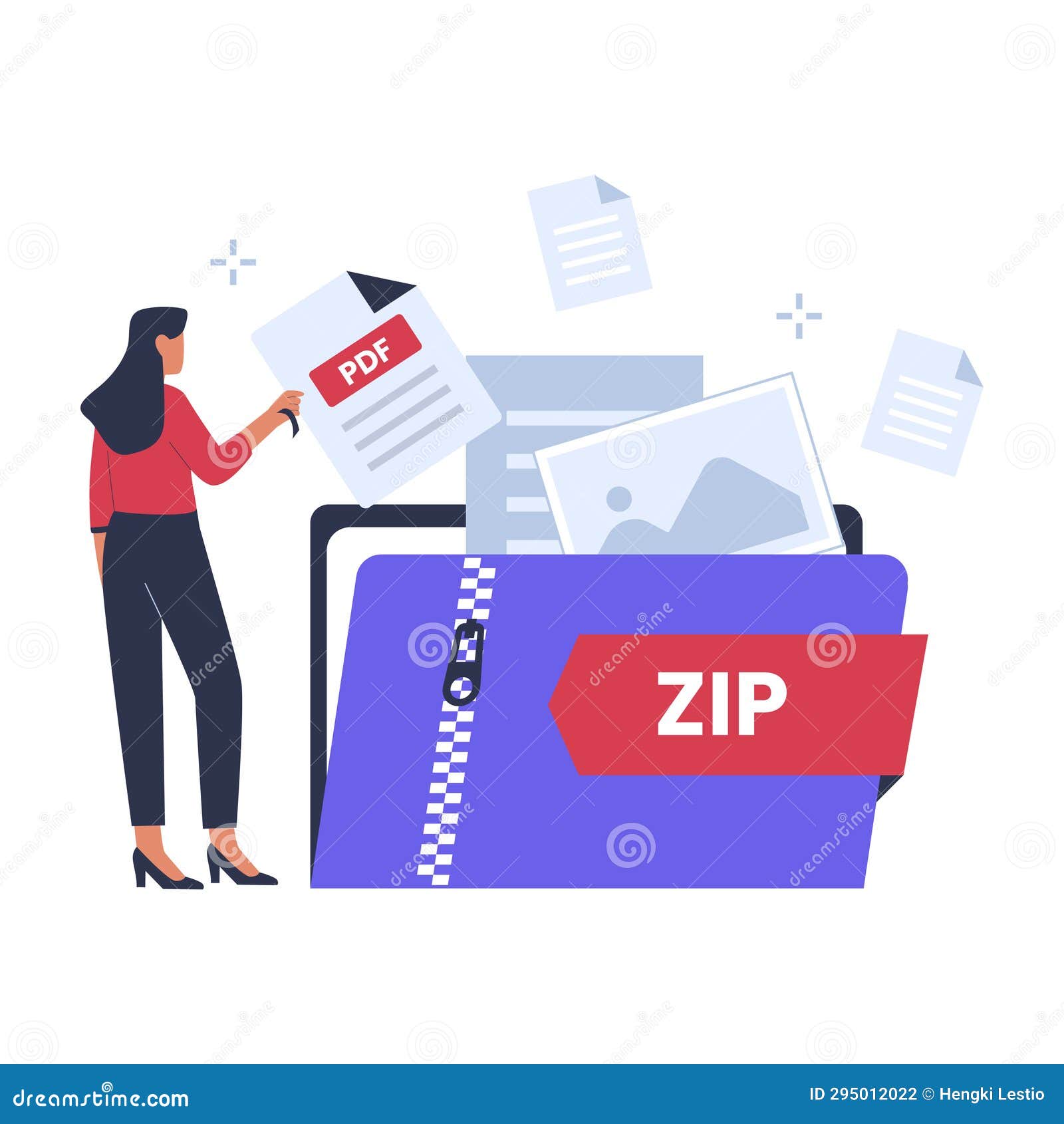 Zip File Illustration Concept Stock Vector - Illustration of ...