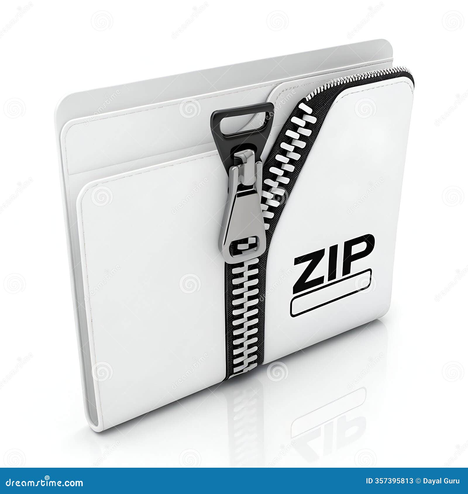 ZIP Folder Icon stock illustration. Illustration of clean - 357395813