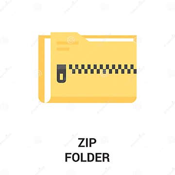 Zip folder icon stock vector. Illustration of logo, business - 82396100