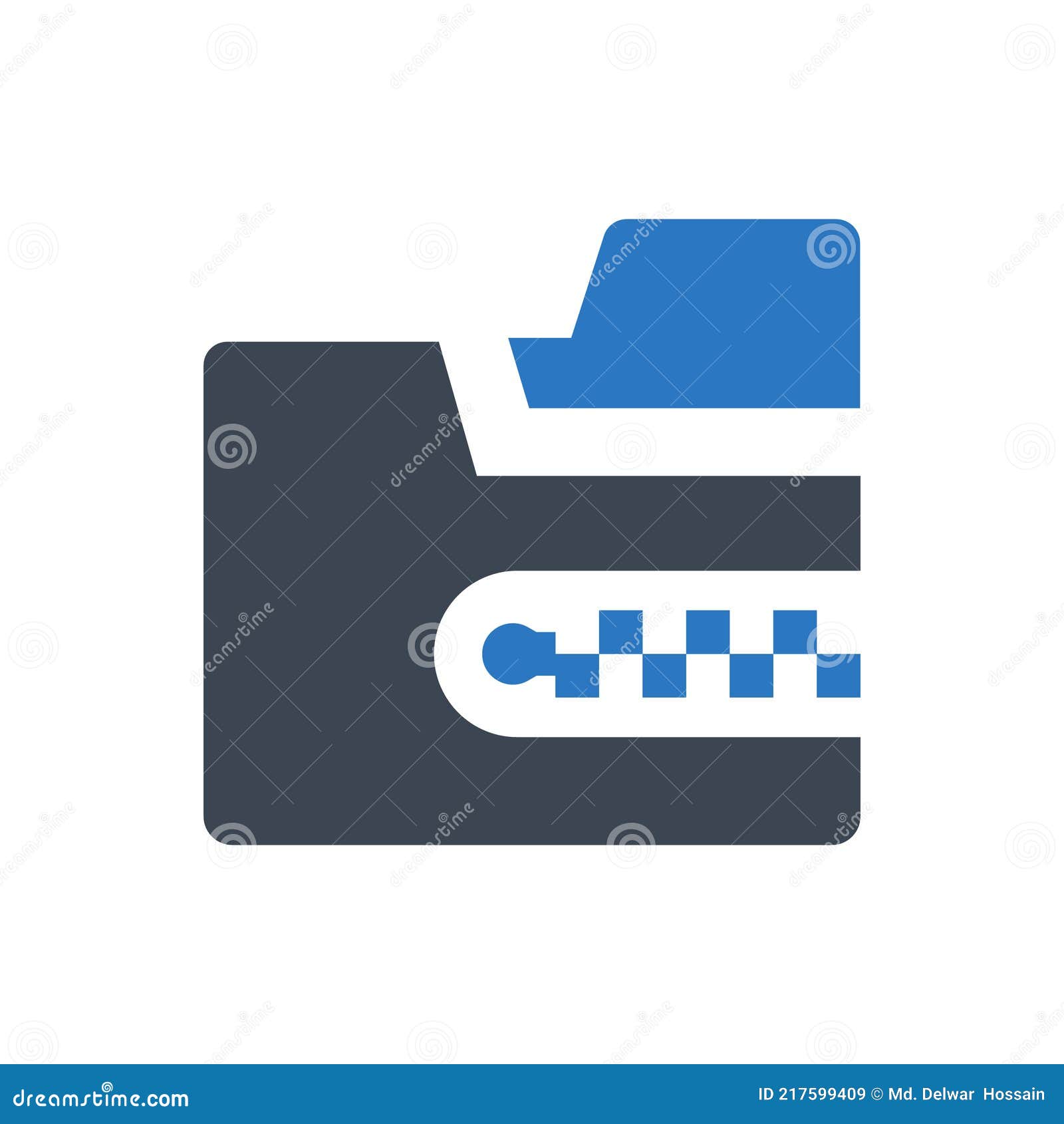 Zip folder icon stock vector. Illustration of compressed - 217599409