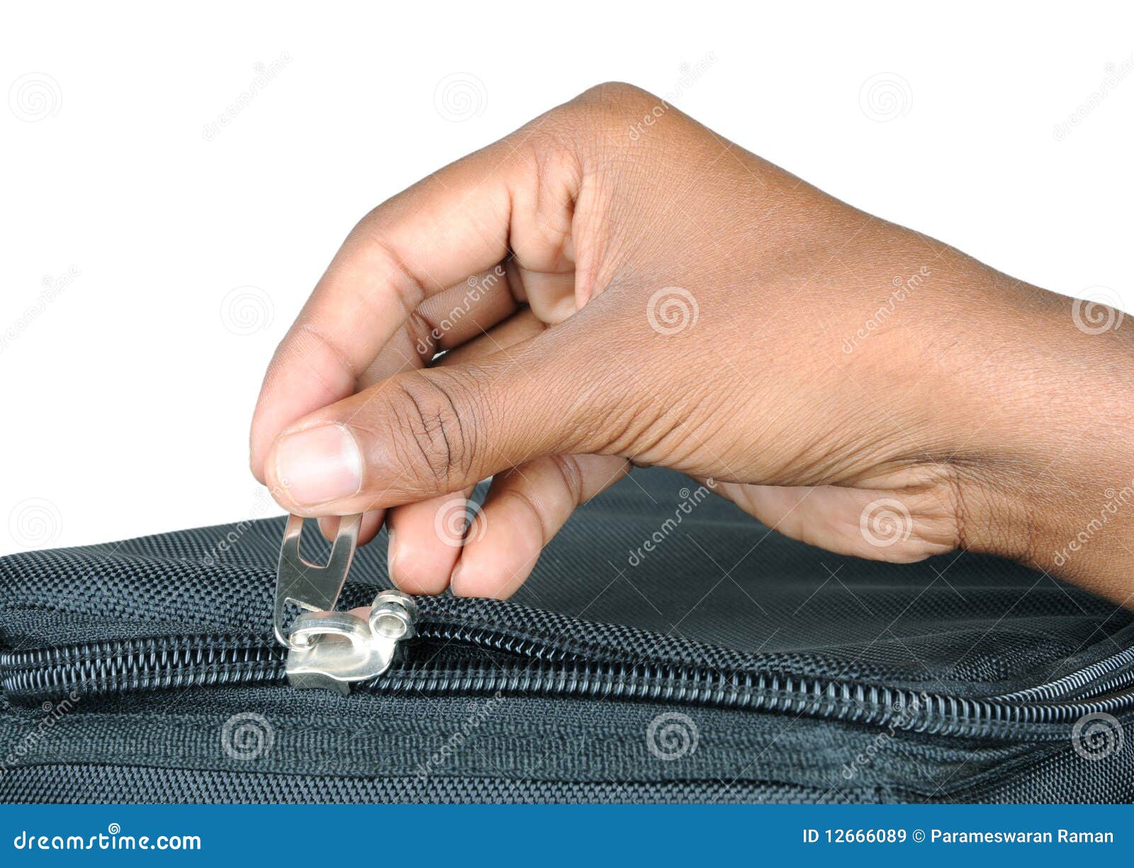 Zip with hand stock image. Image of clipping, path, wounder - 12666089