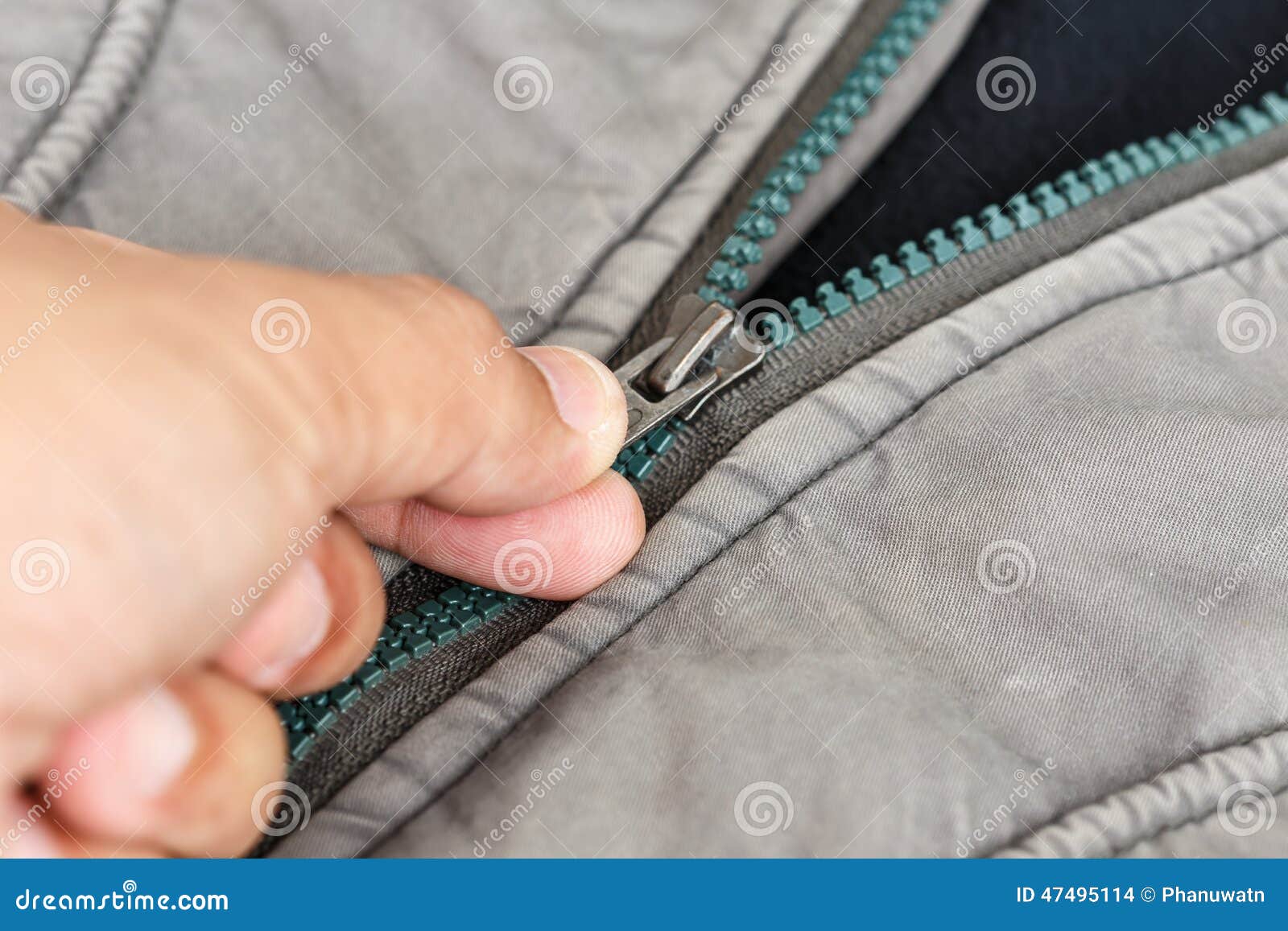 Zip Isolated on White Background Stock Photo - Image of fashion, clasp ...