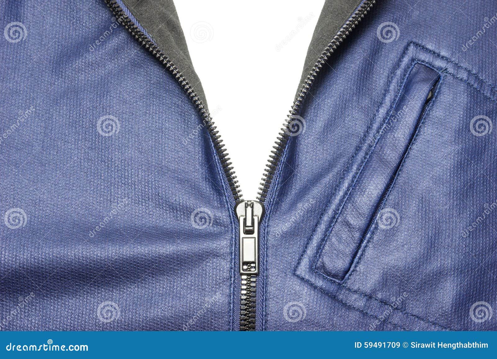 Zip on jacket 1 stock image. Image of clothes, closeup - 59491709