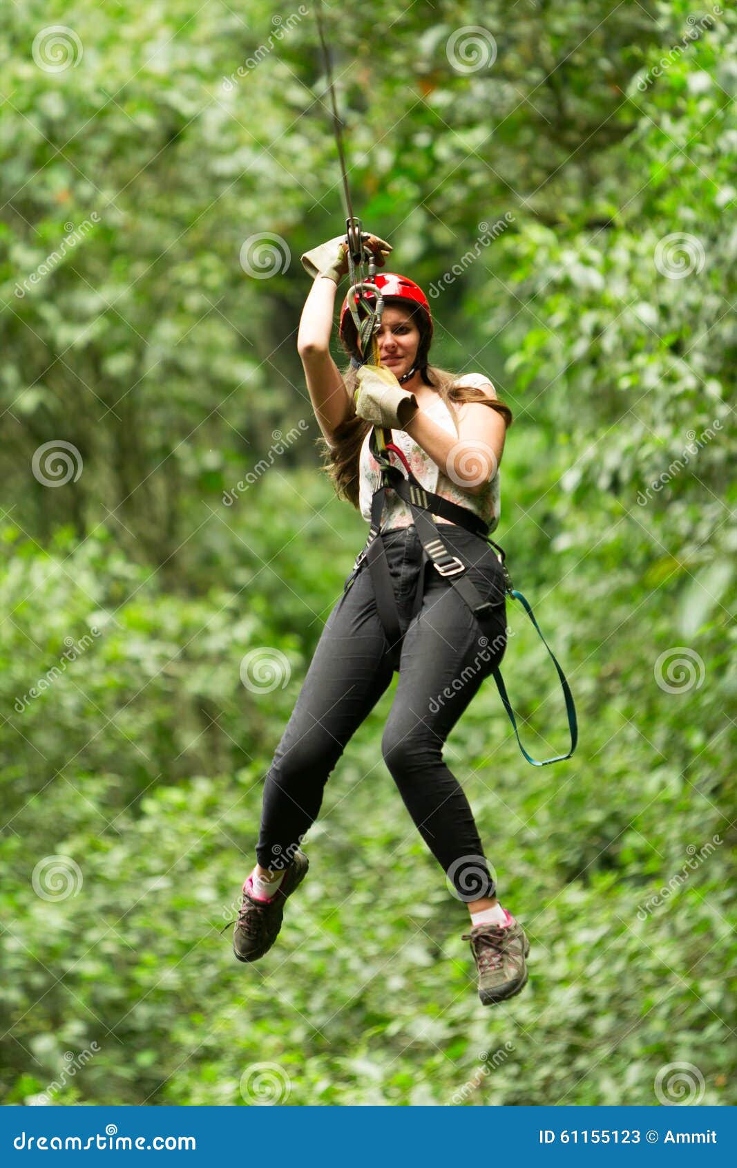 Zip Line Fun stock image. Image of extreme, banos, danger - 61155123