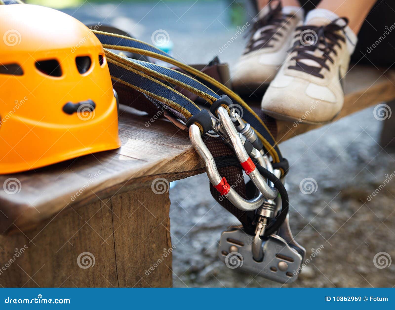 Zip-line gear stock image. Image of harness, mountaineering - 10862969