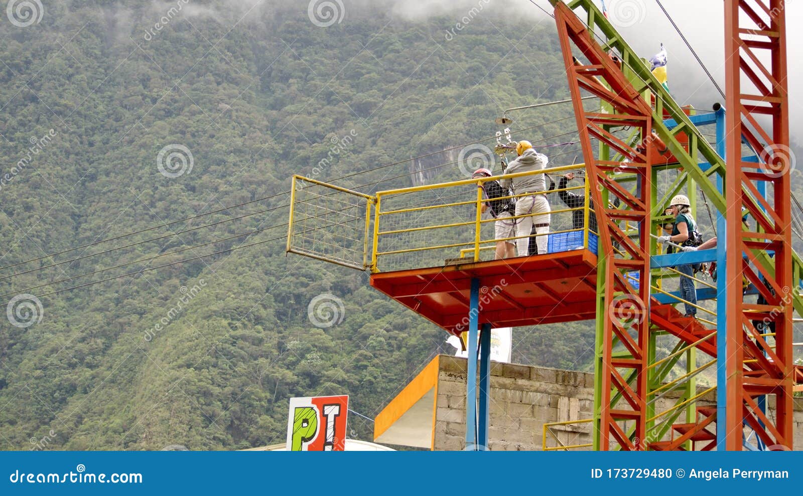 Zip line platform editorial image. Image of latin, america - 173729480