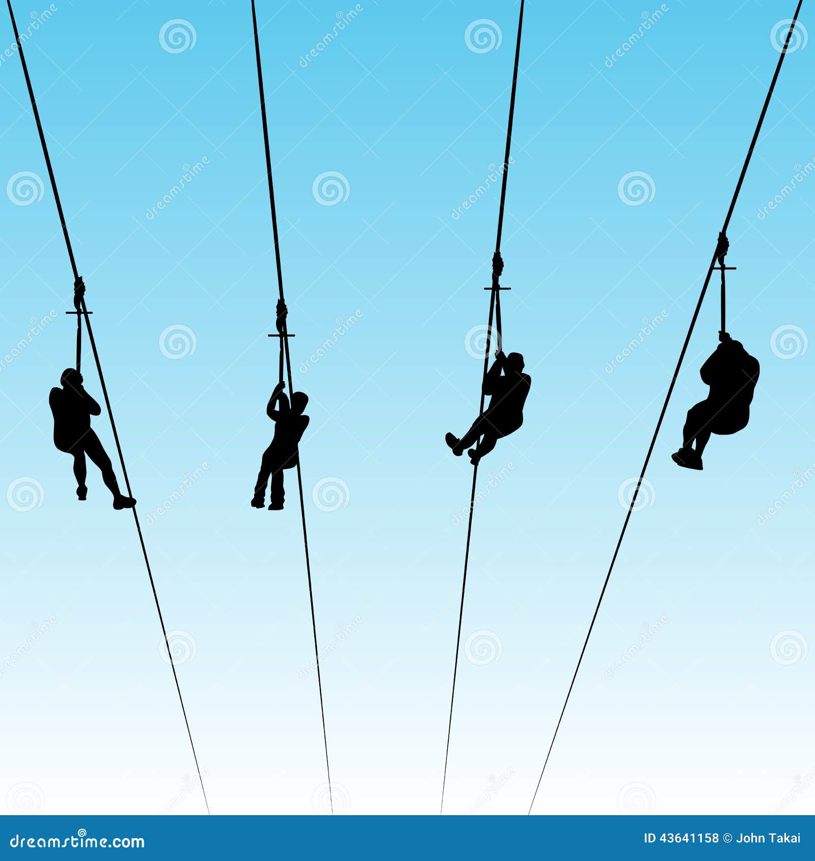 Zip Line Race stock vector. Illustration of graphic, playful - 43641158