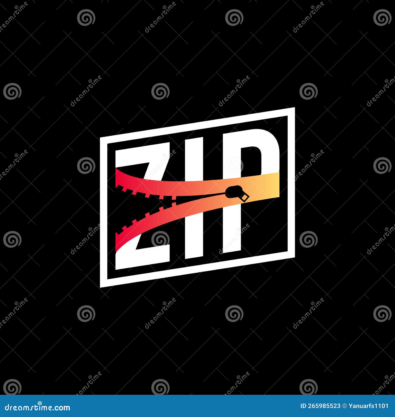 Zip Security Logo Concept Design Stock Illustration - Illustration of ...