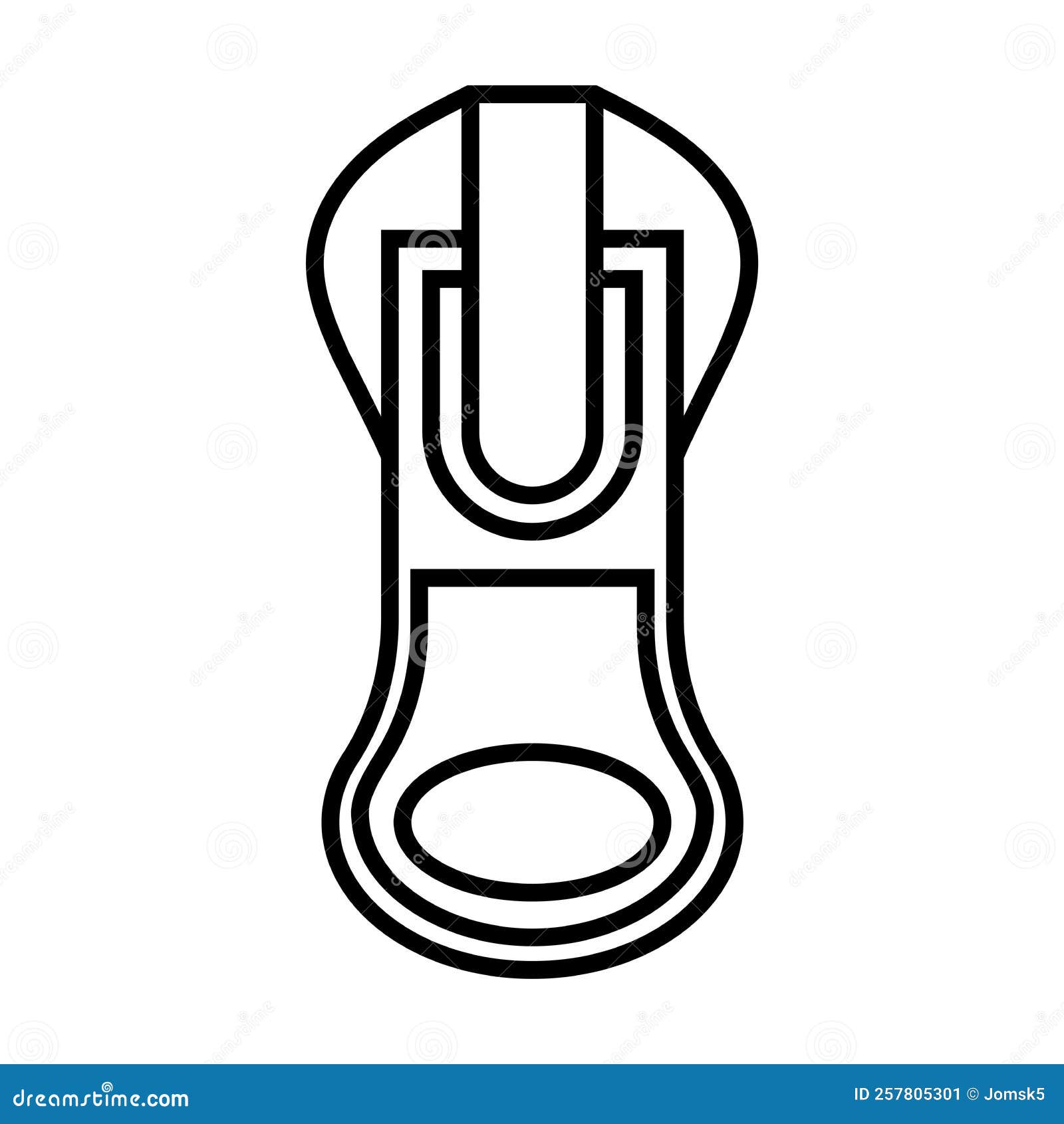 Zip Pictogram Outline Vector Illustration Stock Vector - Illustration ...