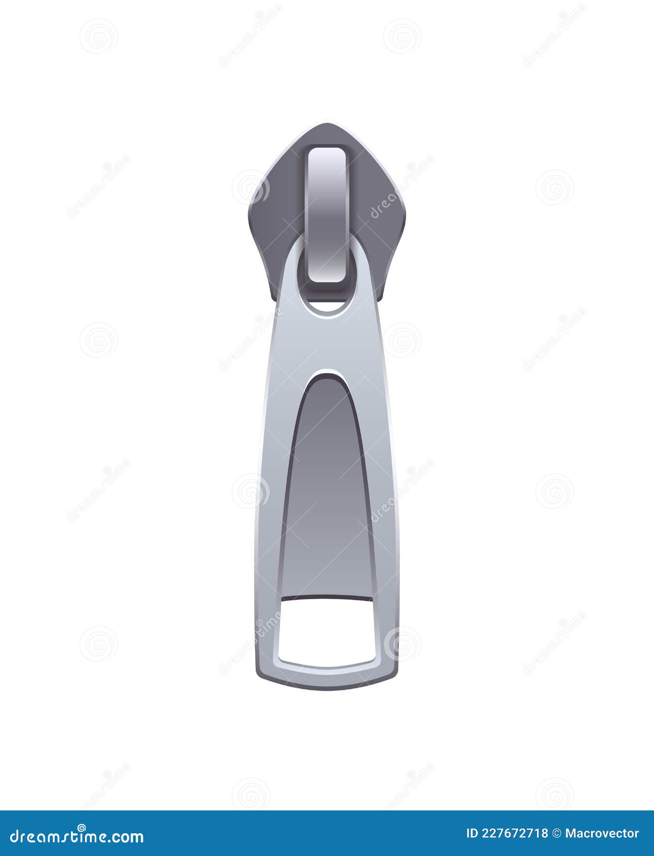 Zip Puller Icon stock vector. Illustration of split - 227672718