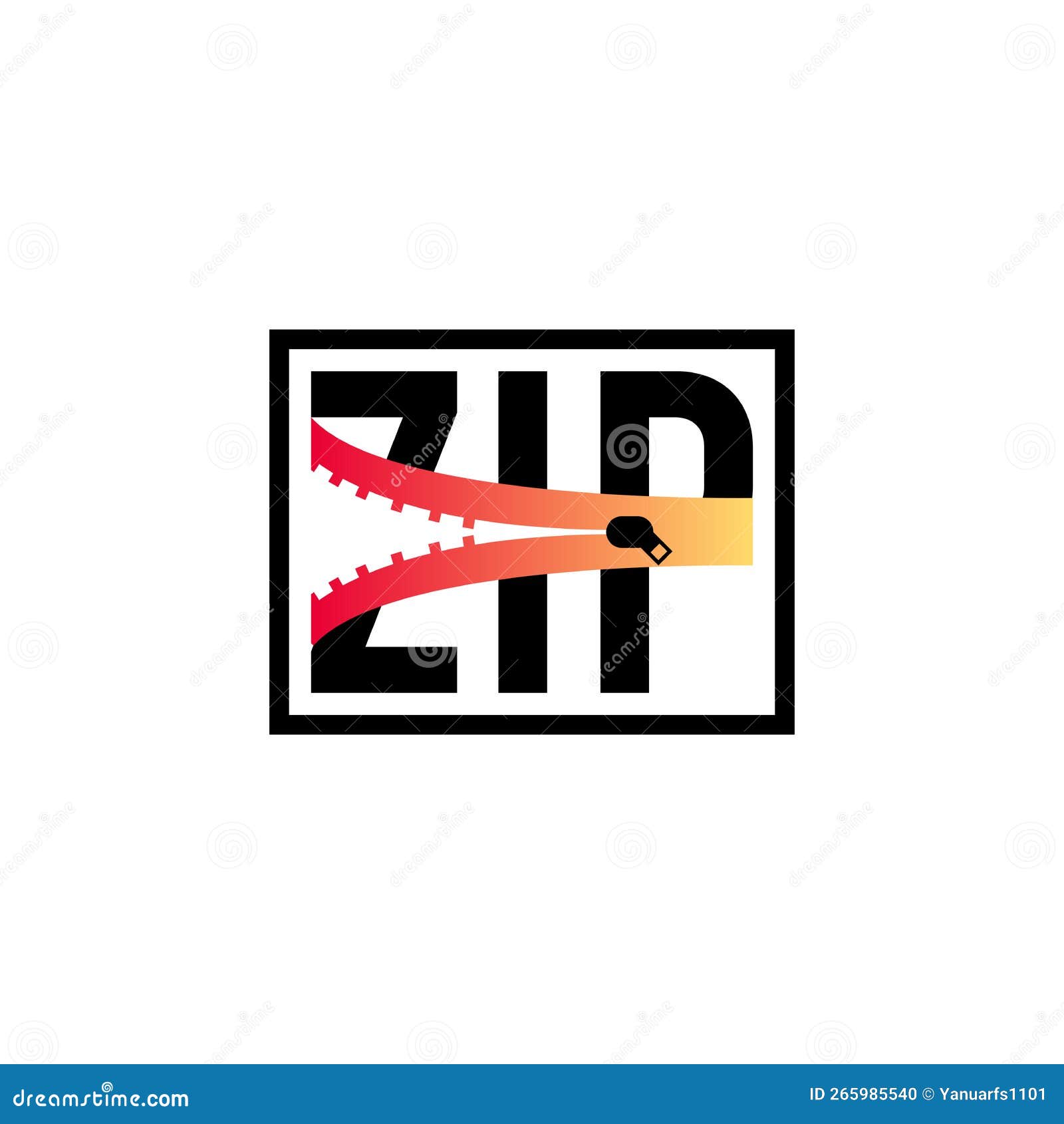 Zip Security Logo Concept Design Stock Illustration - Illustration of ...