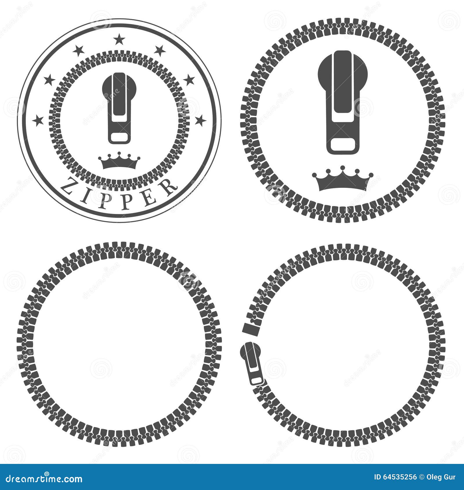 Zip. Set stock vector. Illustration of stamp, heart, sewing - 64535256