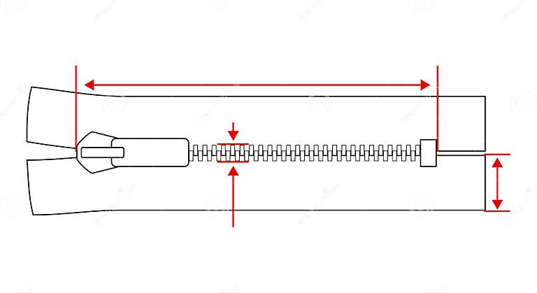 Zip Specification Vector Illustration Isolated on White Background ...