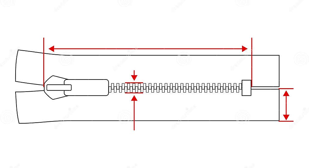 Zip Specification Vector Illustration Isolated on White Background ...