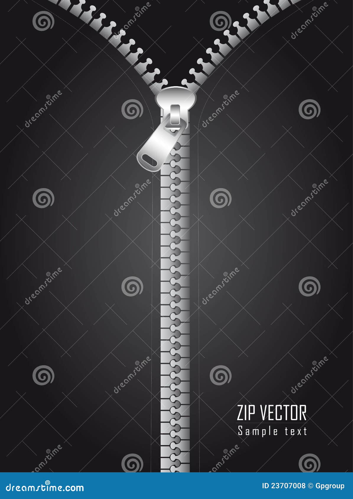Zip vector stock vector. Illustration of shape, fastener - 23707008