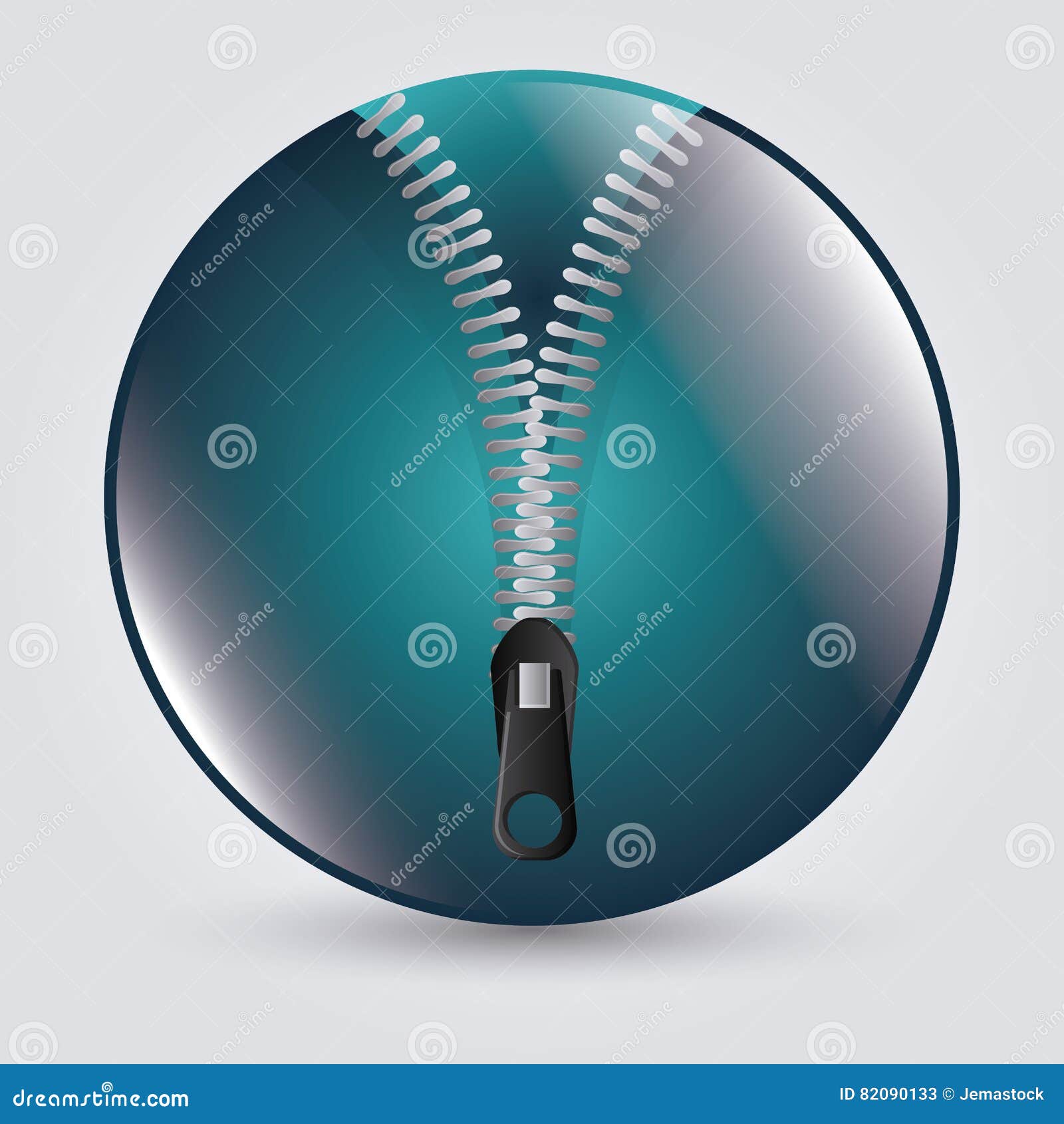 Zip Zipper Button Cloth Icon. Stock Vector - Illustration of stitch ...