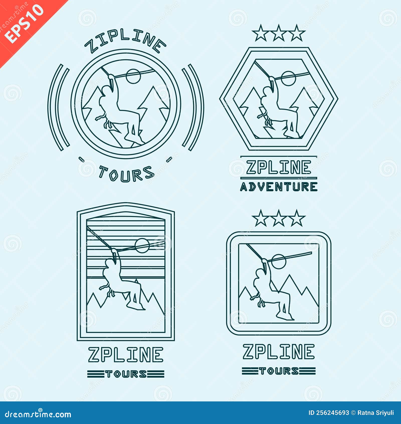 Zipline Outline Icon. Simple Linear Element Illustration. Isolated Line ...