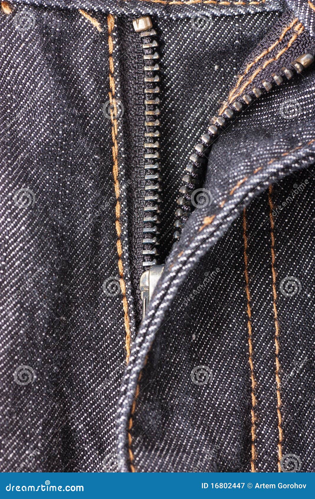 Zipper stock image. Image of rough, fastener, denim, horizontal - 16802447
