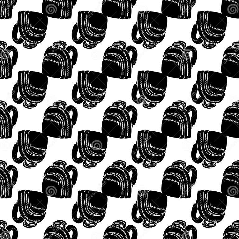 Zipper Backpack Pattern Seamless Vector Stock Vector - Illustration of ...