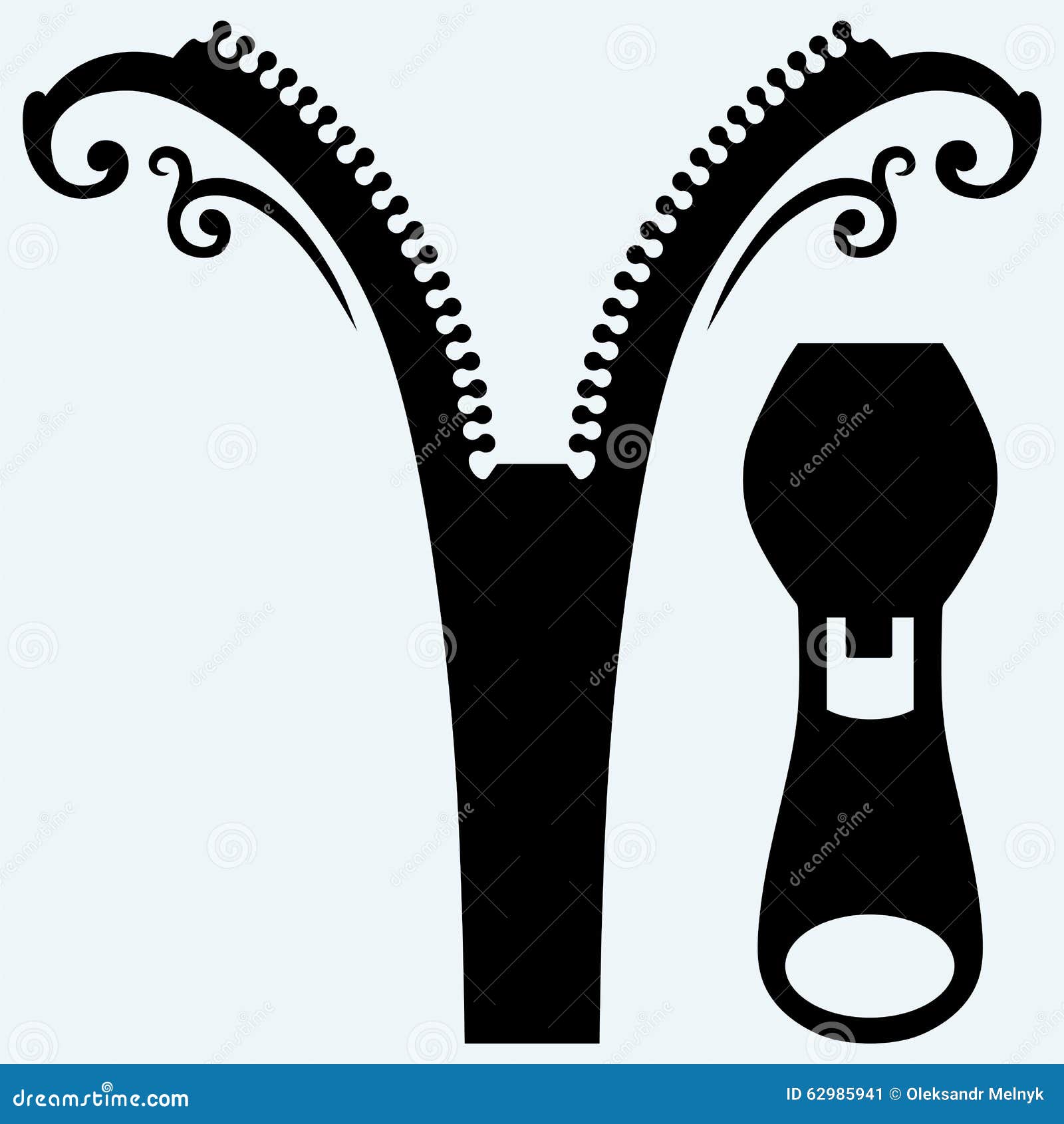 Zipper Black Symbols Cartoon Vector | CartoonDealer.com #31877677